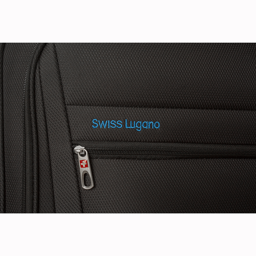 טרולי סוויס SWISS LUGANO (20") שחור – Samsonite Luggage Store
