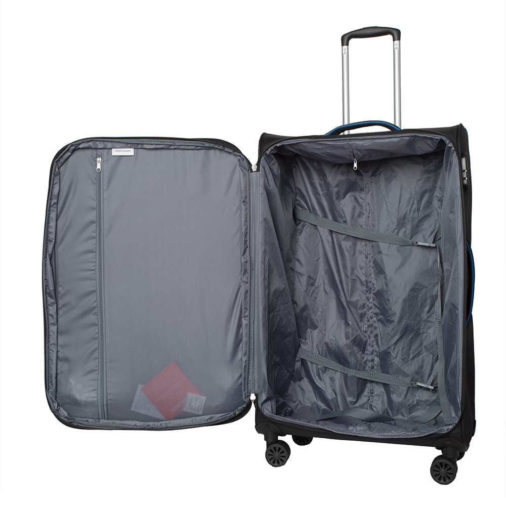 טרולי סוויס SWISS LUGANO (20") שחור – Samsonite Luggage Store