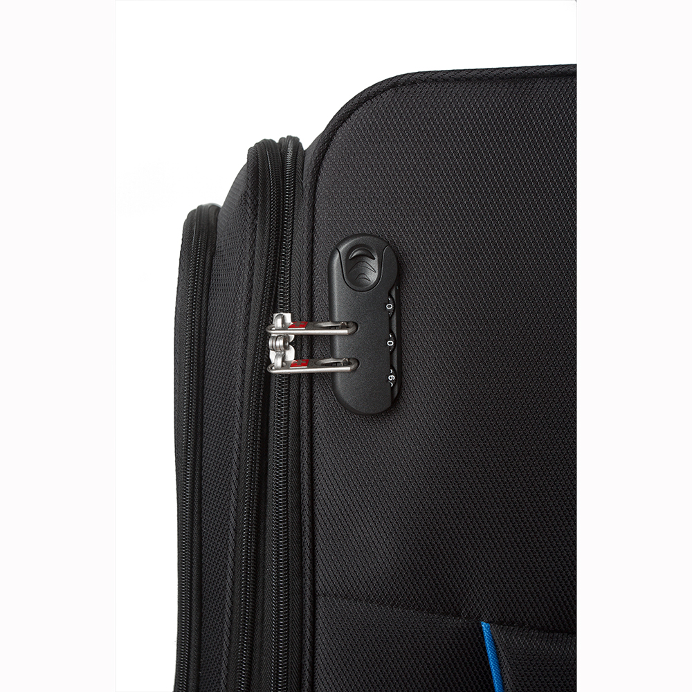 טרולי סוויס SWISS LUGANO (20") שחור – Samsonite Luggage Store